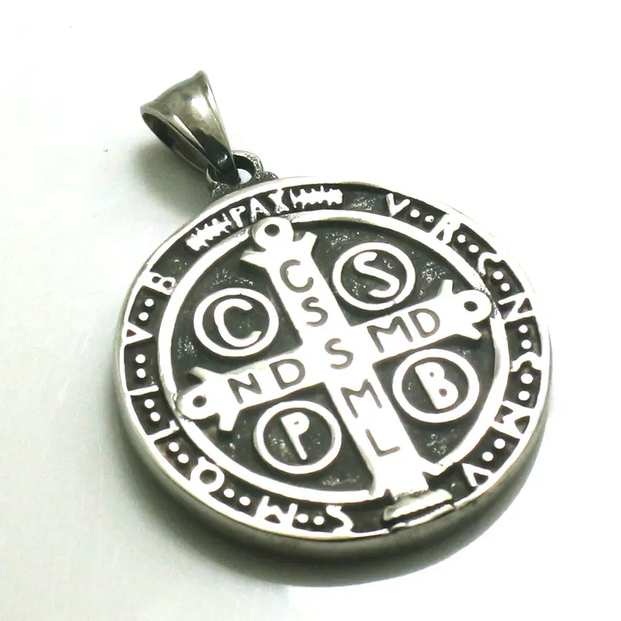 Unisex-CSPB-CSSML-NDSMD-Saint-Benedict-of-Nursia-316L-Stainless-Steel ...