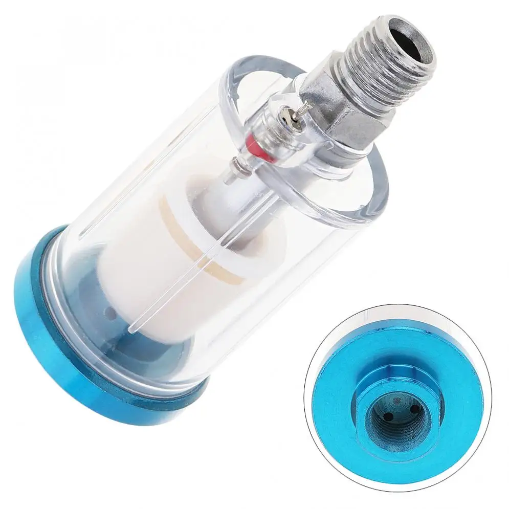 Spray-Gun-Air-Line-Mini-Filter-Water-Trap-Clear-Long-Painting-Prevent ...