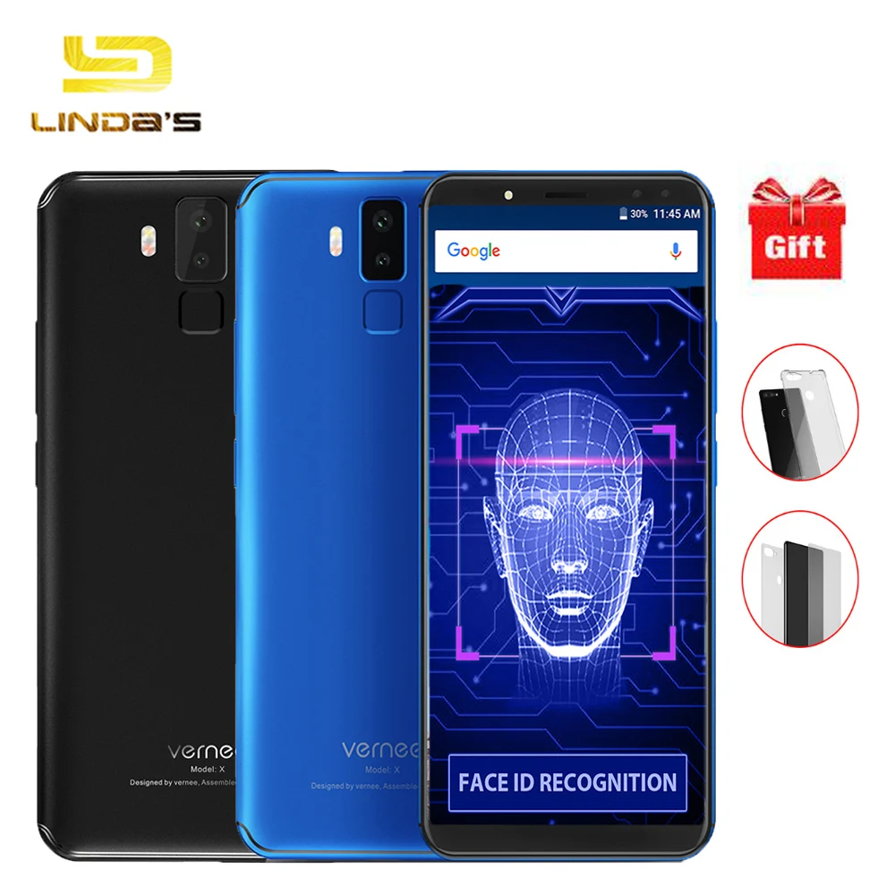 Original Vernee X 4G Smartphone 5.99 inch Android 7.1 MTK6763 Octa Core 6GB 128GB Four Cameras ...