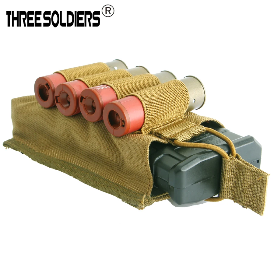 Tactical Magazine Pouch With 4 shots 12 Gauge Shot gun Shells Single 5 ...
