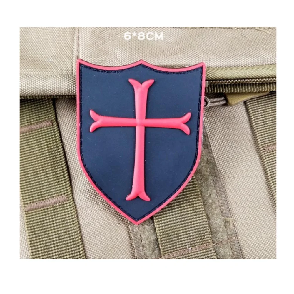 3D PVC high quality glue armband The temple Crusades patches Spartan ...