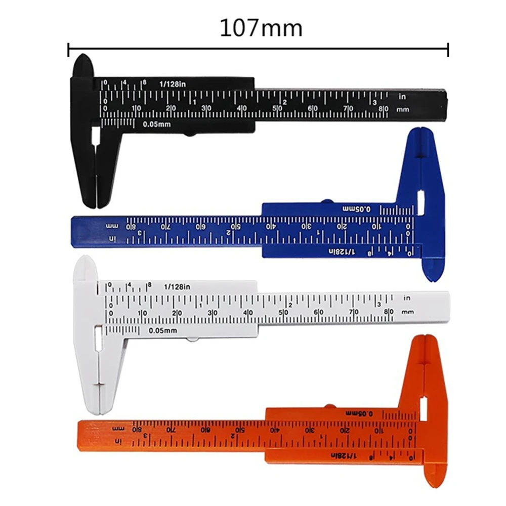 80mm Mini Plastic Sliding Vernier Caliper Gauge Measure Tool Ruler ...