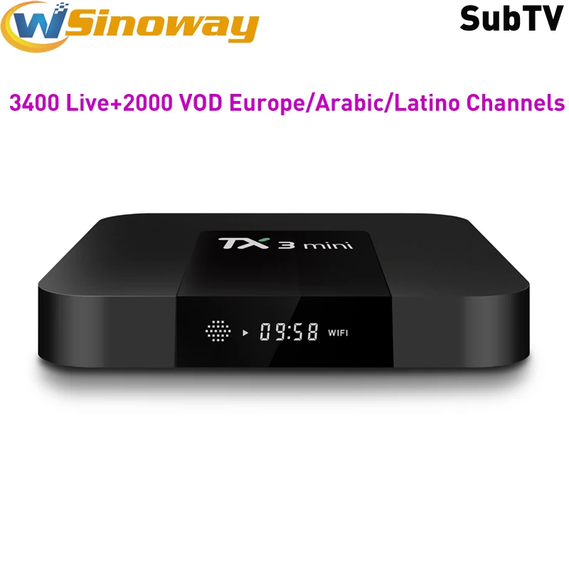 iptv brasil Top Box TX3 mini Android TV Boxes With Subtv Europe iptv 1 ...