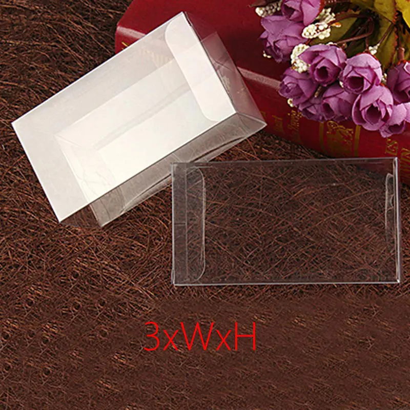50pcs 3xWxH Plastic Box Storage PVC Box Clear Transparent Boxes For ...