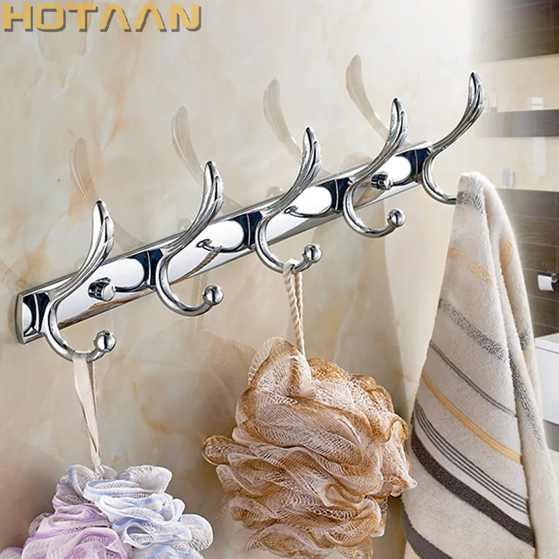 Chrome Plated Bathroom Robe Hook Towel Wall Hooks Kitchen Stainless ...