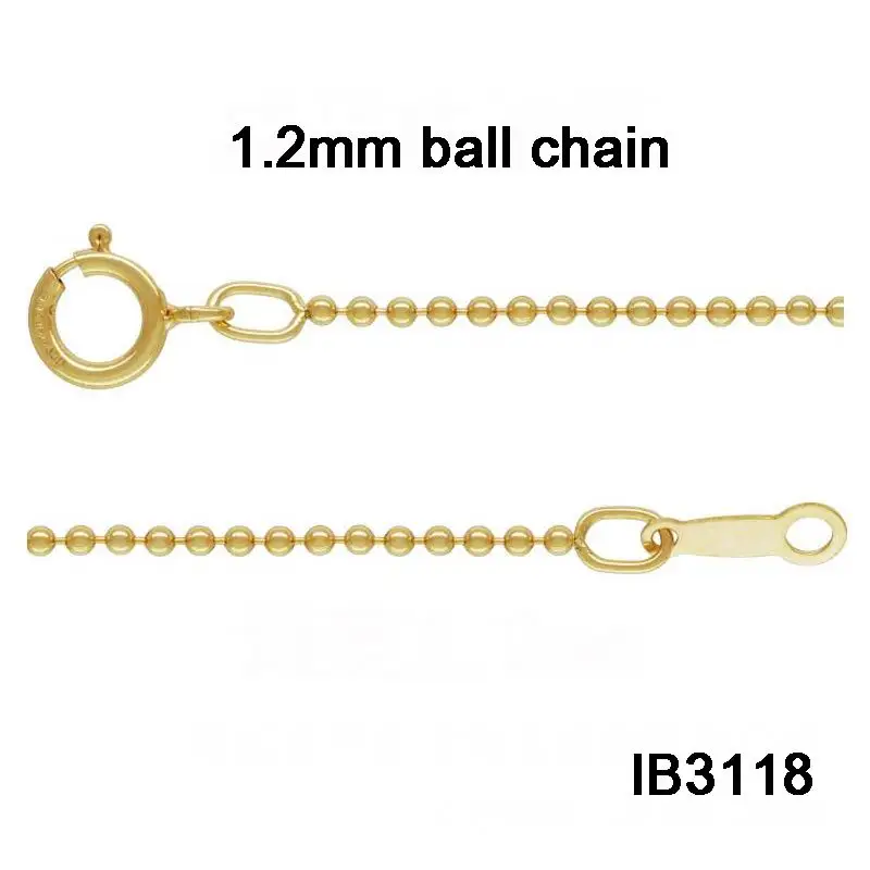 IB3118 Fashion gold filled Chains Necklace For Women 16/18inch 1.2mm ...