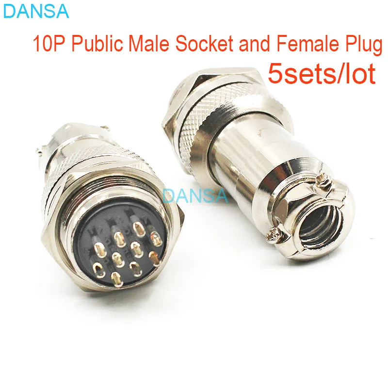 5pcs-GX20-10-Pin-10P-Aviation-Plug-M20-20mm-Docking-and-Public-Male ...