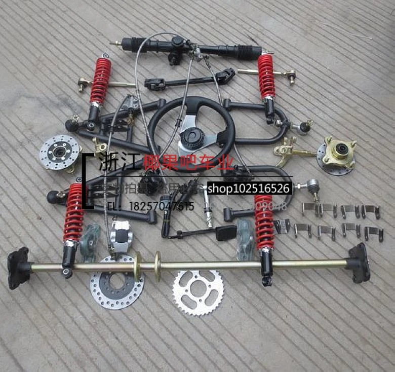 Electric Four-wheel Vehicles Modified Front And Rear Suspension Parts ...