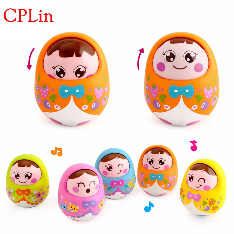 baby rattles educational toys Nodding Matryoshka Tumbler Doll Baby Toys ...