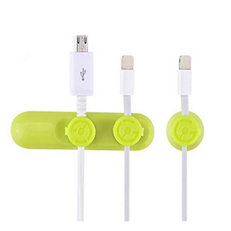 ACCESSOIRES POUR CABLE,Blue--Enrouleur de câble USB en Silicone ...