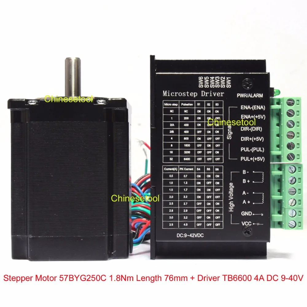 Motor paso a paso 57BYG250C 1,8 N.m Longitud 76mm + controlador de ...