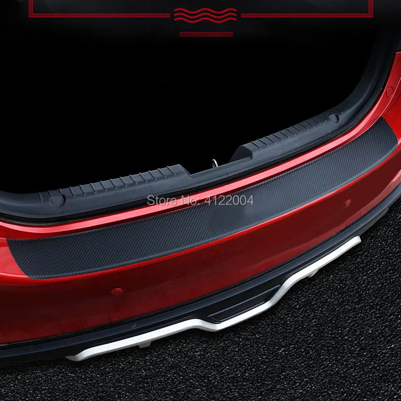 Rear Guard Bumper Protector Carbon Fiber Film Sticker For TOYOTA ...