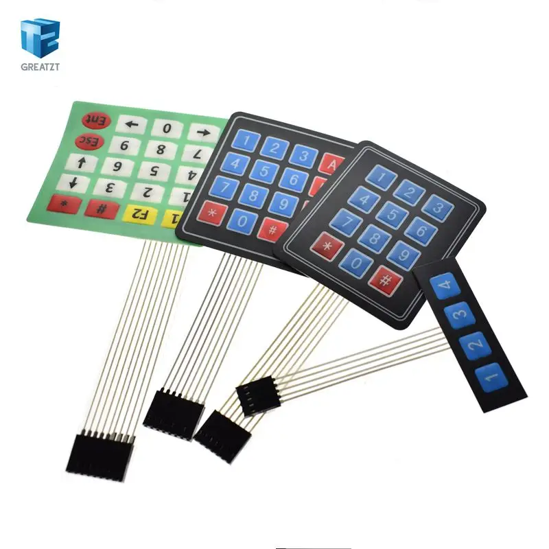 Tzt 1 X 4 4 4 Matrix Array Matrix Keyboard 4 12 16 20 Key 1x4 3x4 4x4 4 5 Membrane Switch Keypad