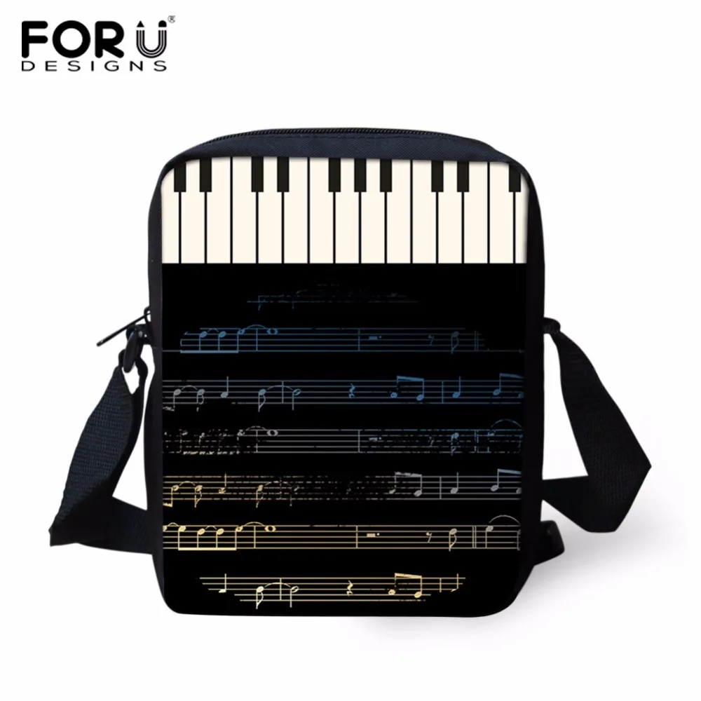 FORUDESIGNS 3D Piano Music Shoulder School Bags For Women Small ...
