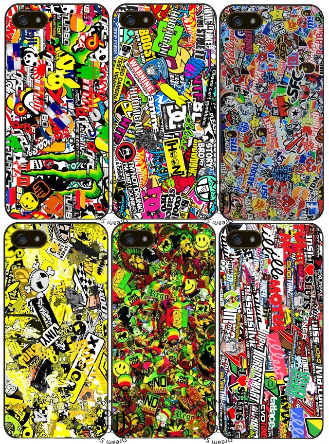 Motocross MX Sticker Bomb case for iphone X 4s 5 5s SE 5c 6 6s 7 8 Plus ...