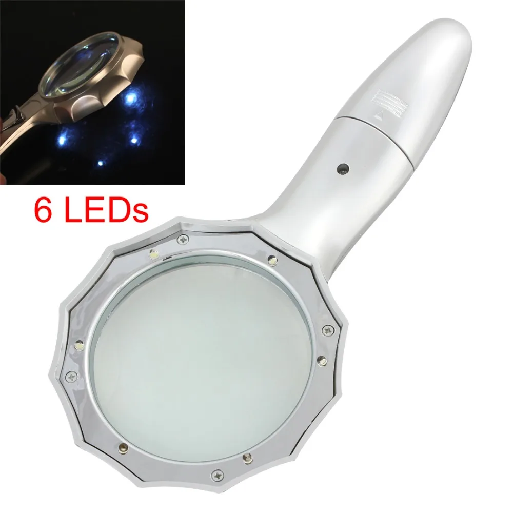 4X 75mm 6 LED Lights Handheld Zooming Wide Illumination Pocket ...