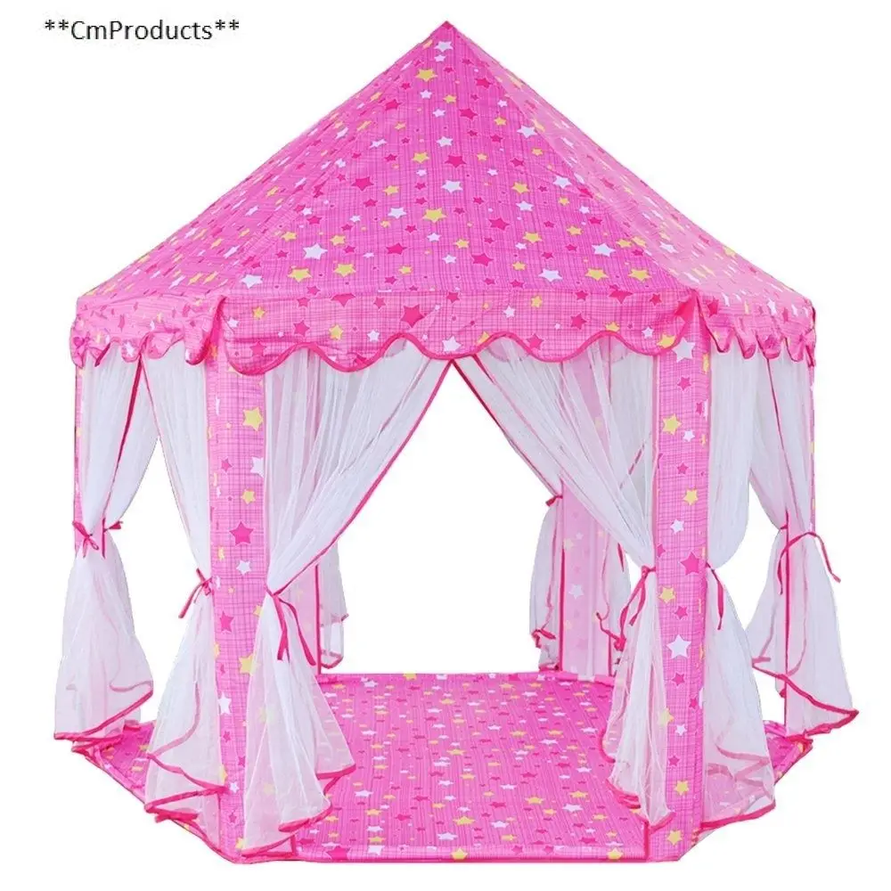 Dalosdream Girls Pink Princess Castle Play Tent Indoor and Outdoor ...