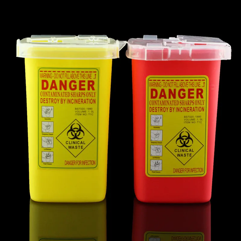 Pro-1QT-Red-Medical-Tattoo-Sharps-Container-Infectious-Waste-Box ...