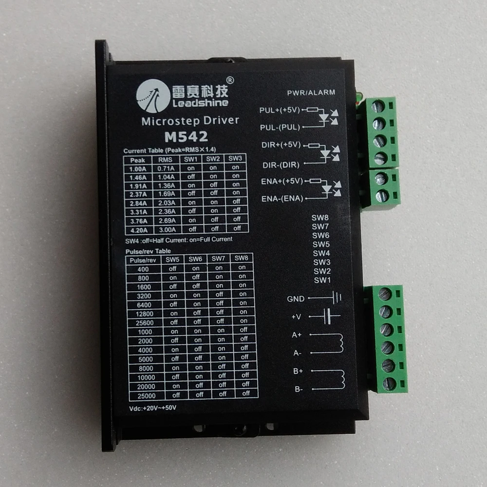 Leadshine M542 2 Phase Analog Stepper Drive; Max 50 VDC / 4.2A; CE ...