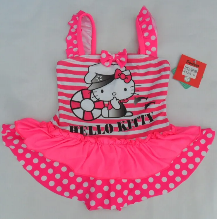 Hello Kitty Swimsuit Girls Swim Suit Bathing Suit One Pieces Pink ...