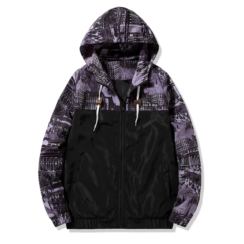 Drop Shipping Library Pattern Jacket Men Day and Night New York Urban ...