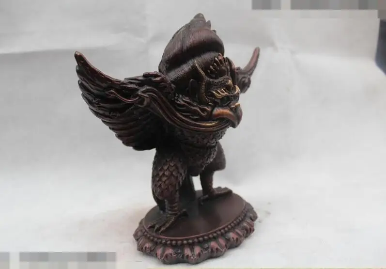 Free Shipping S02968 9"china Tibet Tibetan Buddhism Red Bronze Stand ...