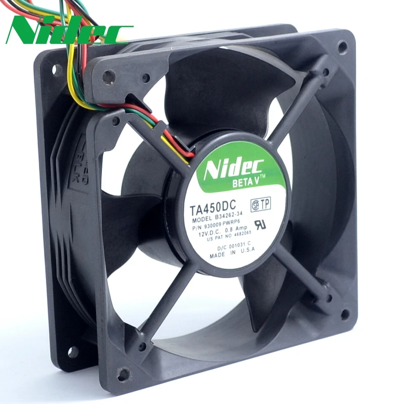 Nidec TA450DC B34262 34 12V 0.8A 12038 12cm 120mm large air flow ...