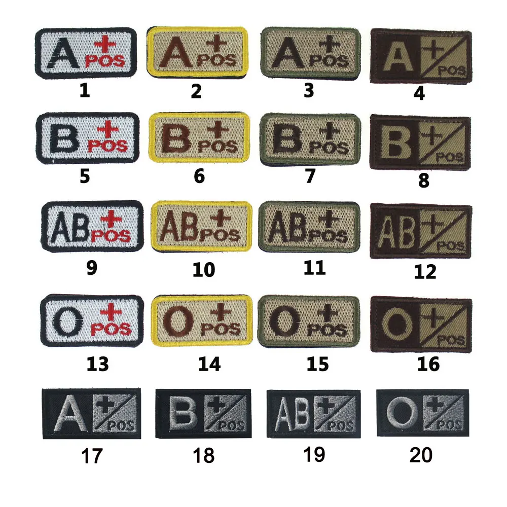 Blood Type Kit AB Positive Blood Type Patch AB POS AB Plus NKDA Infaed ...