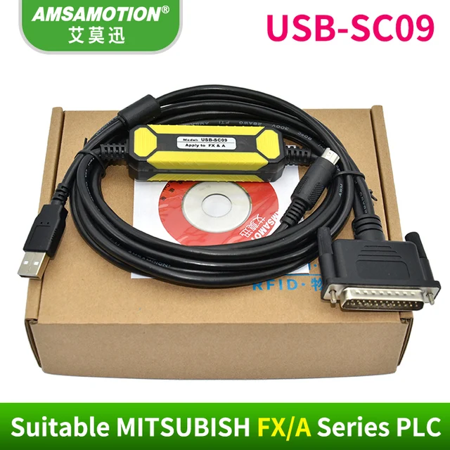 USB SC09 Suitable Mitsubishi FX/A Series PLC Programming Cable NEW ...