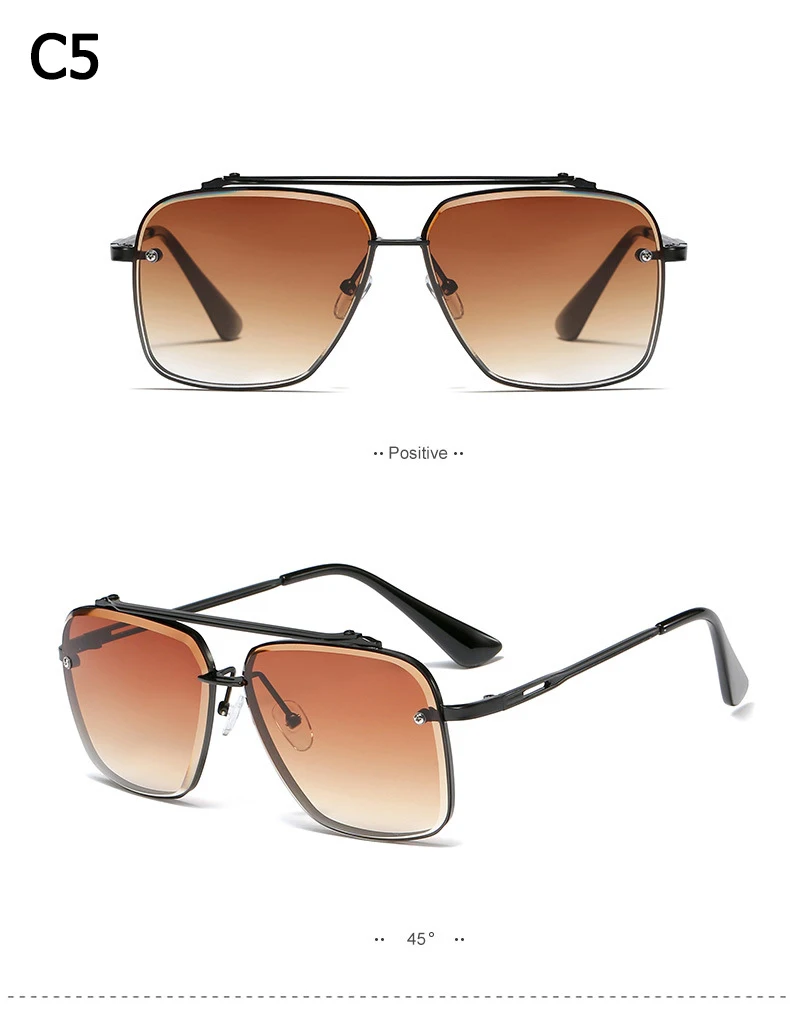 DPZ модные классические солнцезащитные очки Mach Six с градиентом, крутые Мужские Винтажные ...