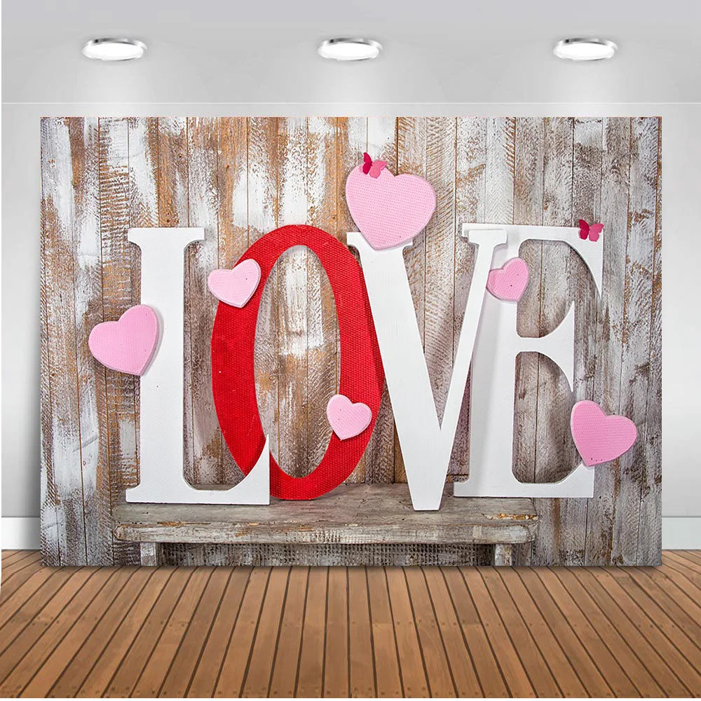 7x5ft-Valentine-s-Day-Photo-Booth-Backdrop-Wood-Floor-Vinyl-Photography ...