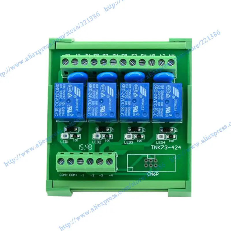 4-channels-5V-10A-Relay-Module-driver-board-output-amplifier-board-PLC ...