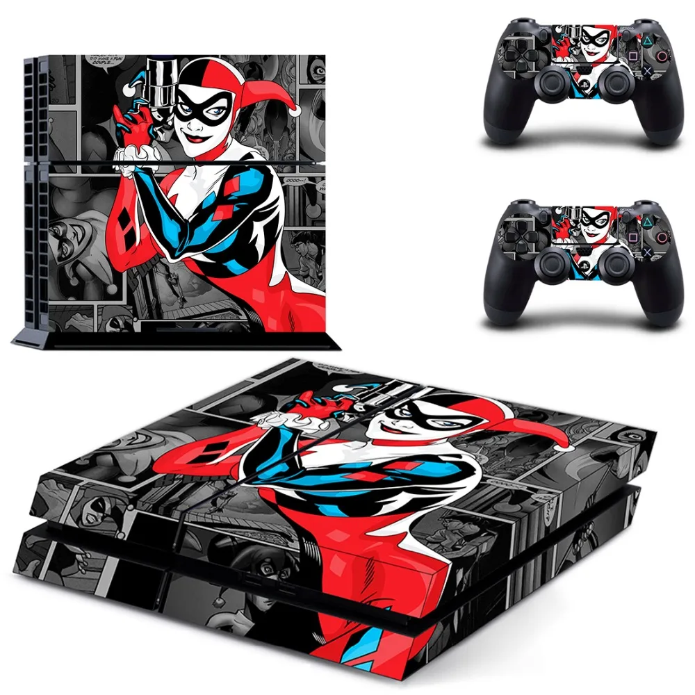 Harley Quinn PS4 Console Skin Sticker with 2 Controller Skins Set ...