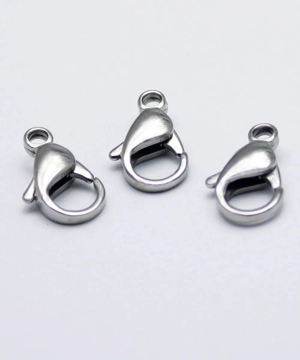 11mm Stainless Steel Silver Color Lobster Clasp Accessories Connecter ...