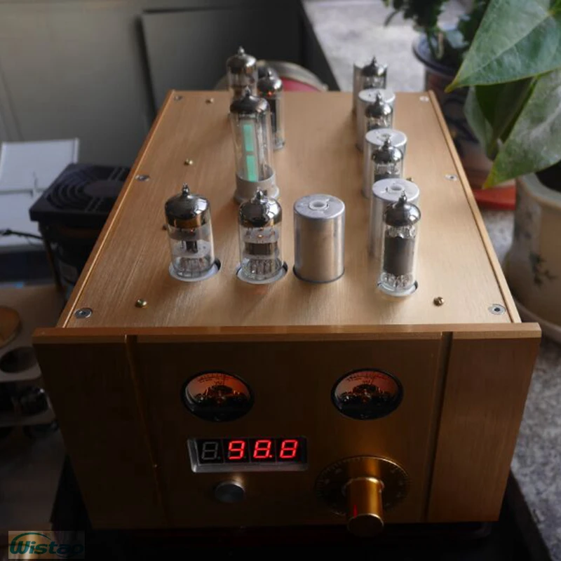 IWISTAO Finished Tube FM Stereo Radio Tuner Whole Aluminum Chassis Gold ...