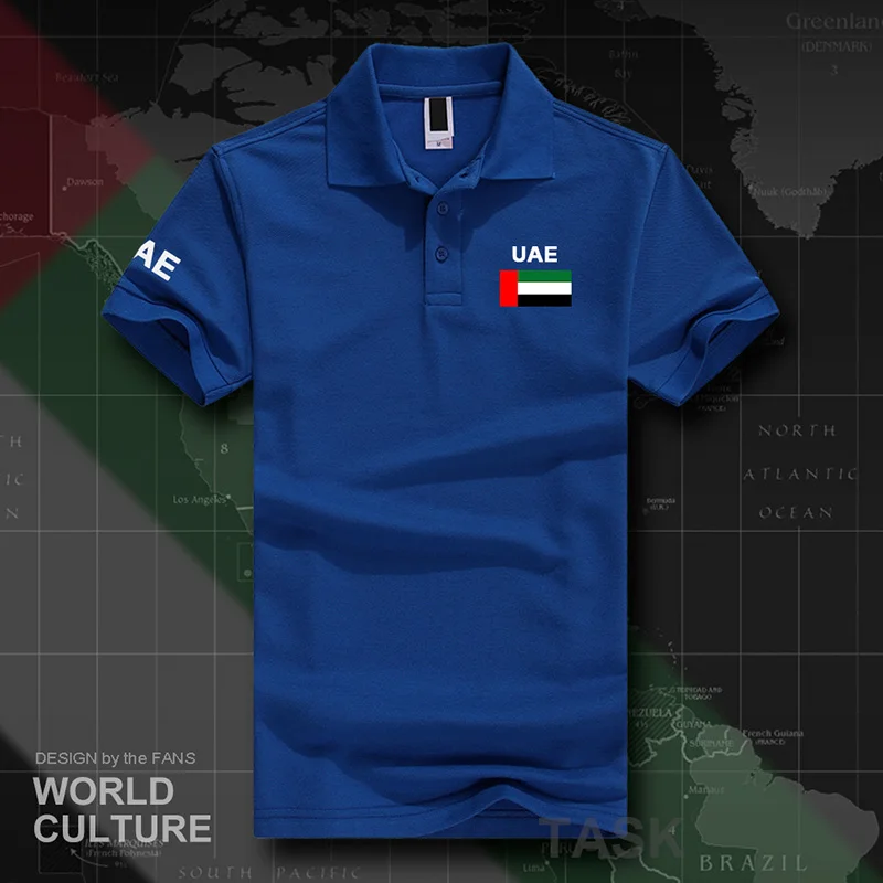 United Arab Emirates Polo Shirts Men Short Sleeve White Brands Printed ...