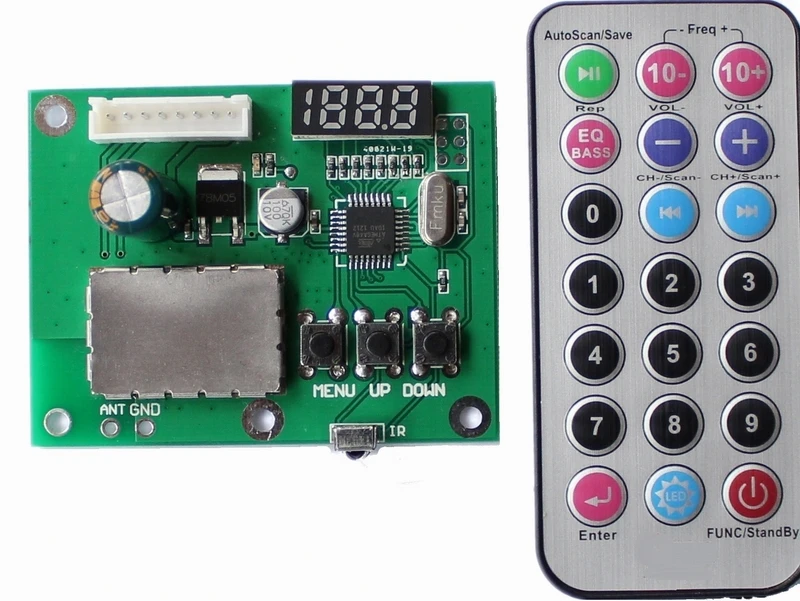 Digital FM Radio Receiver module 76 108MHZ remote control RSS\RDS ...