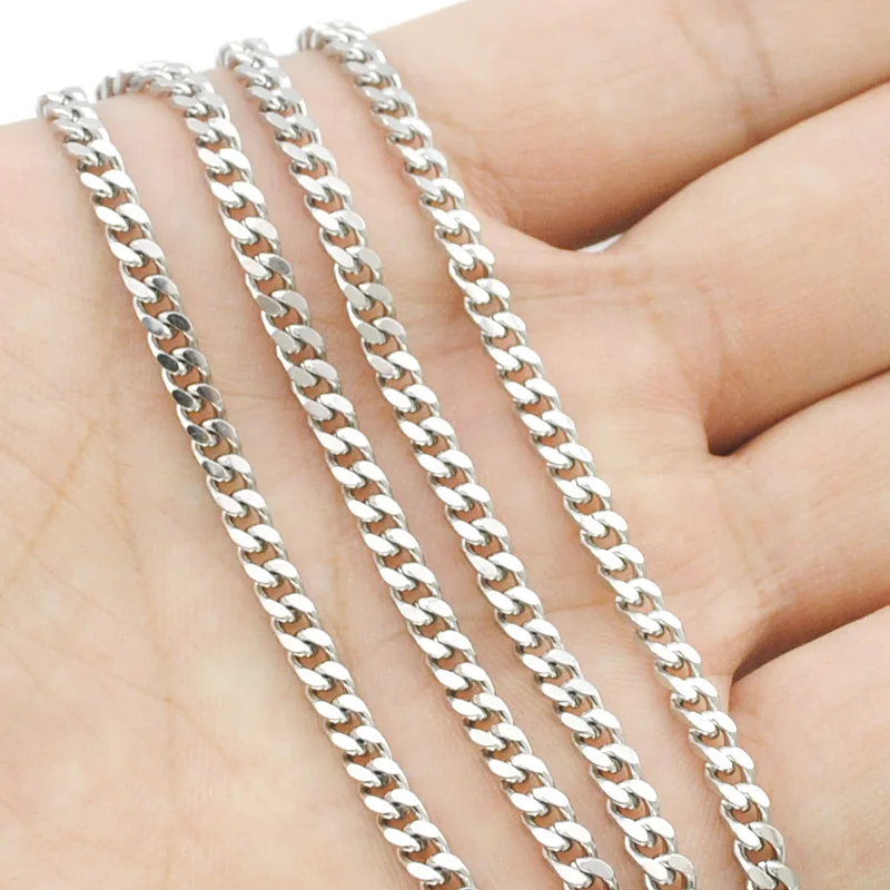 ATGO-40-70cm-to-choose-3mm-wide-Chain-Necklace-Stainless-Steel-Necklace ...
