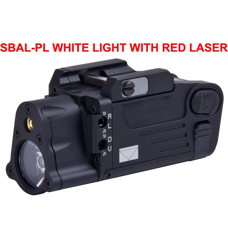 Tactical White SBAL PL LED Light Weapon Flashlight With Red Laser On ...