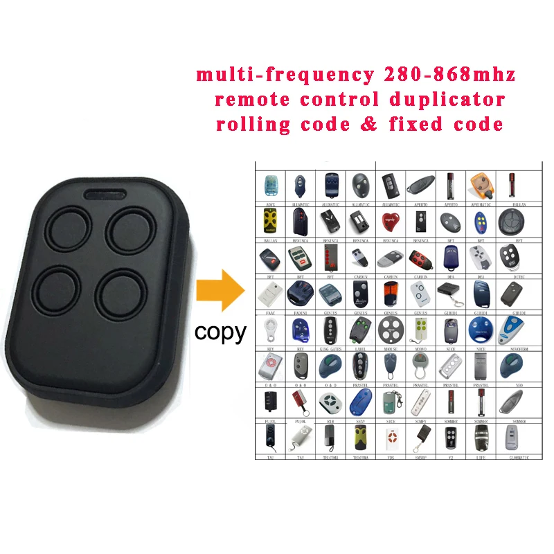 multi brand multi frequency remote control rolling code and fixed code ...