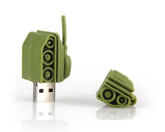 100pcs/lot usb 2.0 cartoon tank usb flash drive 8GB 16GB 32GB pen drive ...