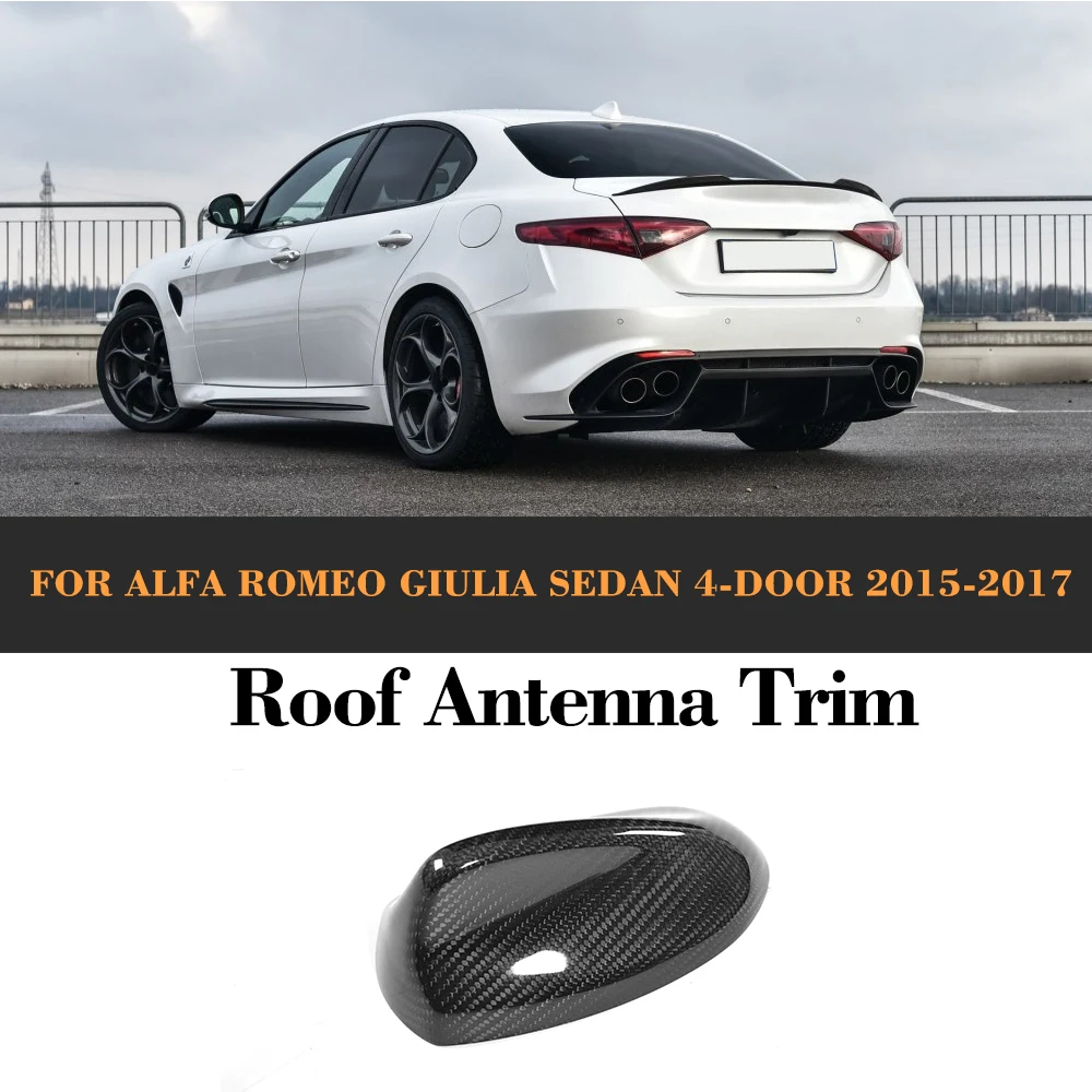 Carbon Fiber Auto Roof Antenna Exterior Trim case for Alfa Romeo Giulia ...