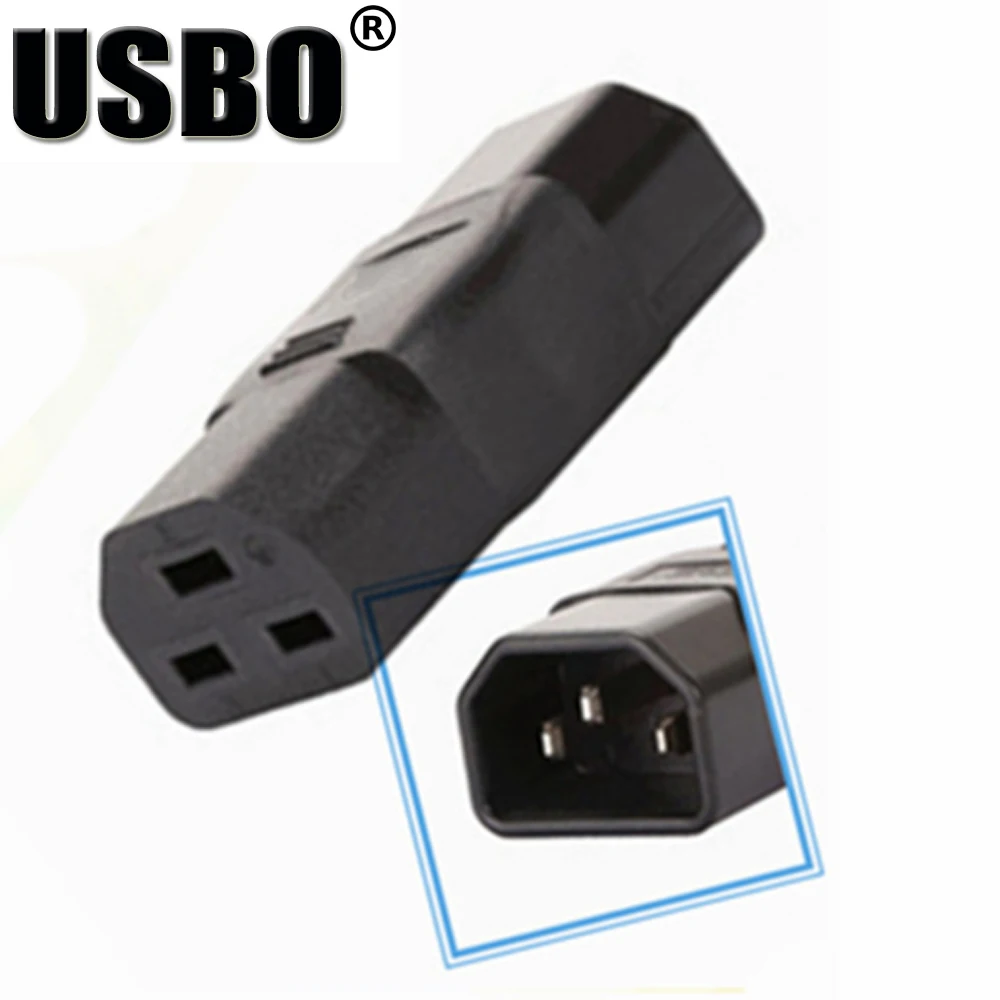 Universal Black Copper Standart 10A 220V IEC320 C14 male to C21 female ...