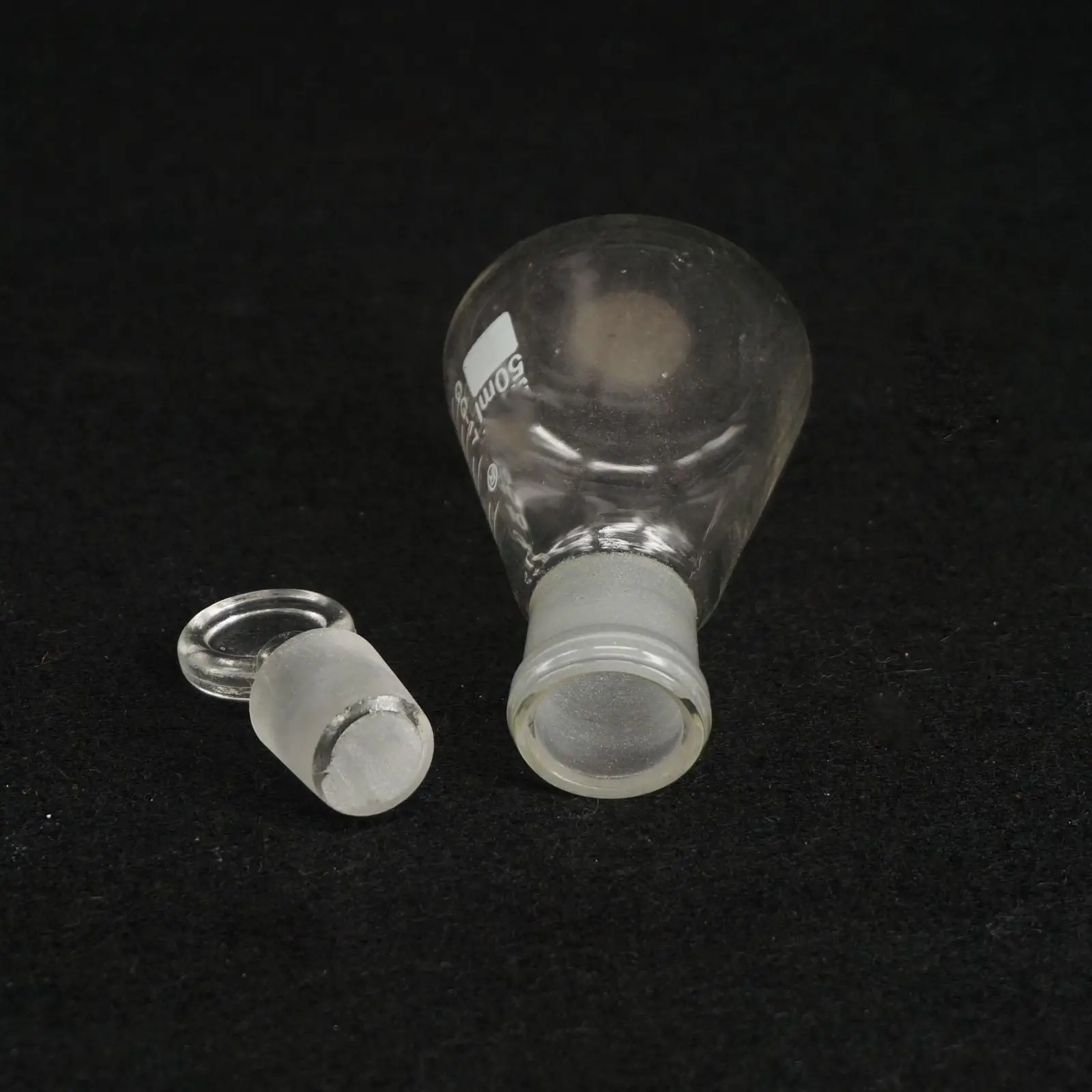 50ml Lab Borosilicate Glass Erlenmeyer Conical Flask with Ground in ...