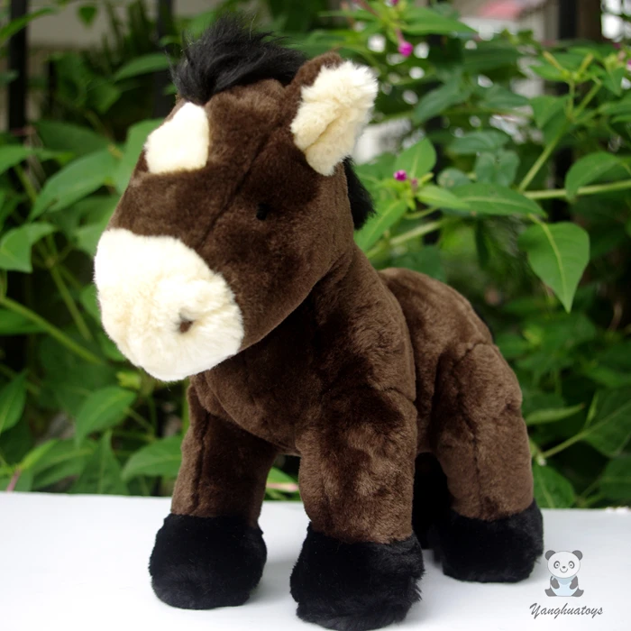 Soft Kids Toys Plush Brown Horse Dolls Toy Pony Birthday Gift -in ...