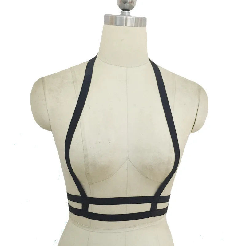 BODY CAGE Women's Lingerie Open Chest Bra Round Neck Harness Bra ...