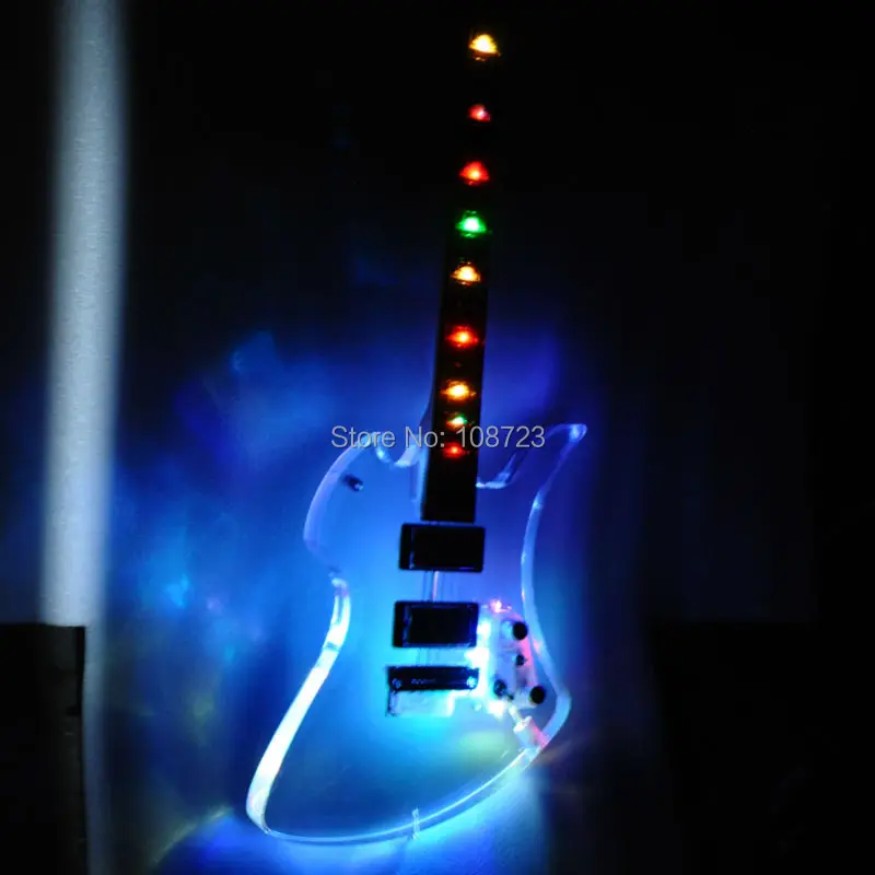 New-arrival-Acrylic-Guitar-LED-Light-Colors-Electric-Guitars-with ...