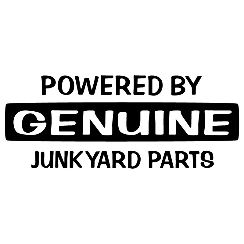 Paper Genuine Junk Yard Parts vinyl decal car bumper sticker Paper ...