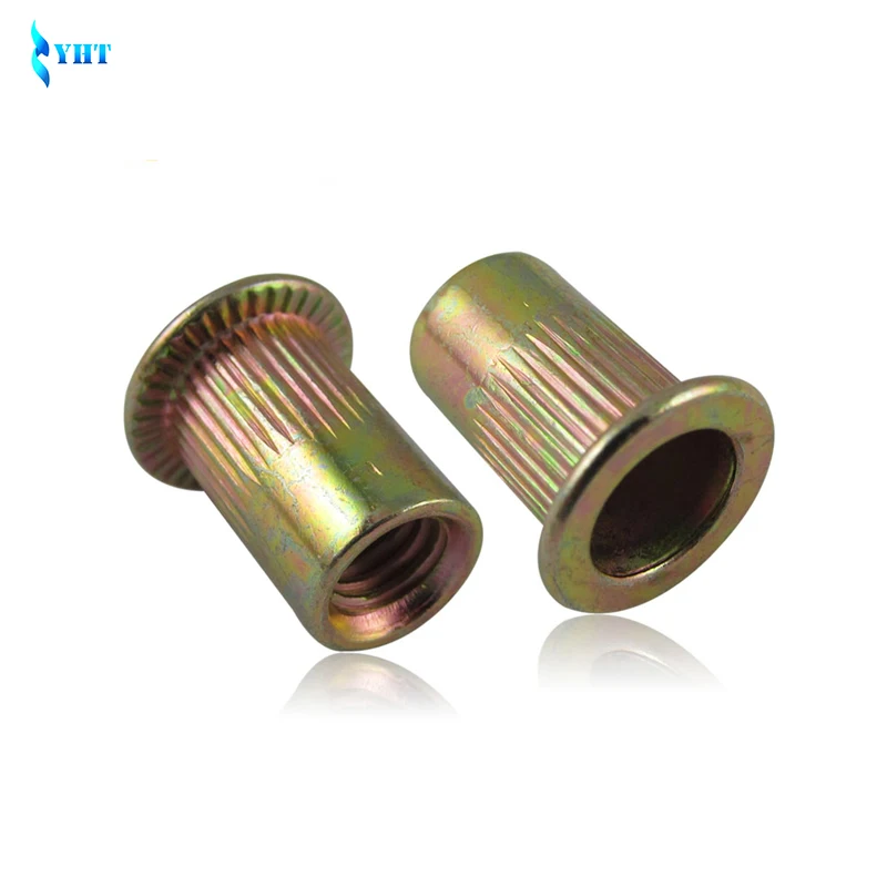 40Pcs M3 M4 M5 M6 M8 M10 M12 Verzinkt Carbon Stahl Gerändelt Muttern ...