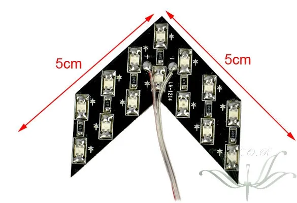 Panel de flechas LED 14 SMD 2 uds para luz indicadora intermitente de ...